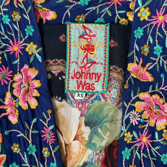 Johnny Was | Jackets & Coats | Johnny Was Embroidered Reversible Kimono ...